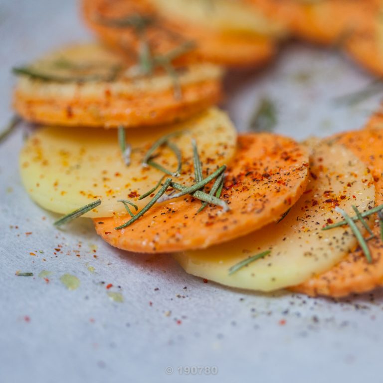 Rondes de pommes de terre et patates douces - Charles cuisine